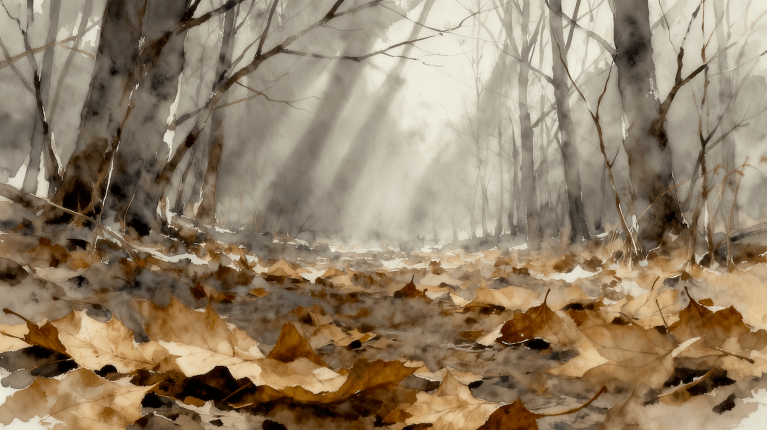 Early Winter Woods | Unusual Colors – Digital and AI art